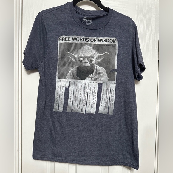 Star Wars | Shirts | Star Wars Yoda Free Words Of Wisdom Blue Tshirt ...